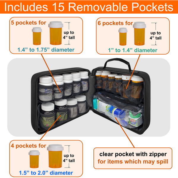 Large Modular Pill Bottle Bag – StarPlus2